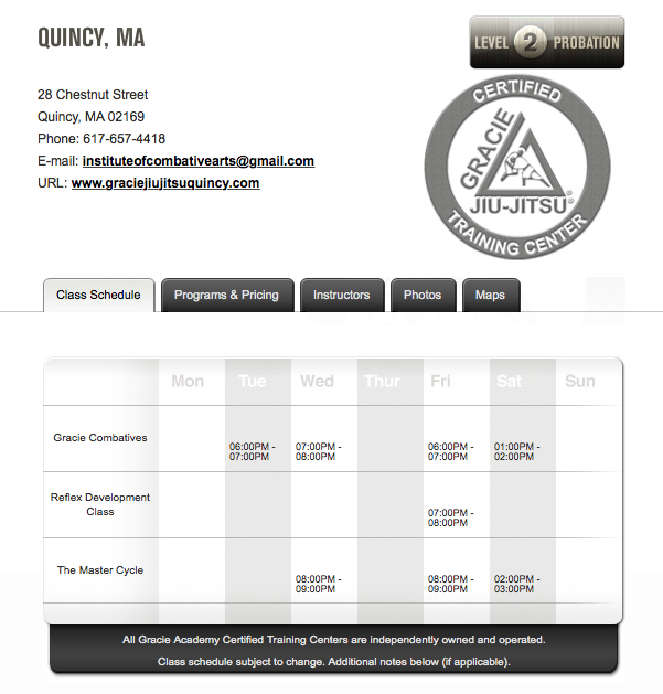 More Classes Added… Gracie Combatives… Master Cycle… | Institute of ...